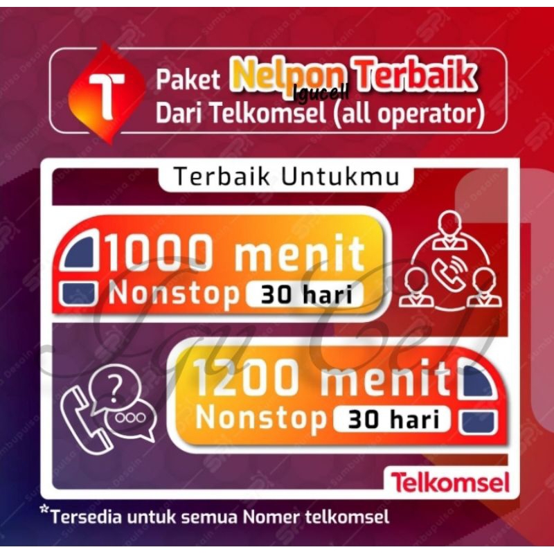 Jual Paket Nelpon Telkomsel 1000 1200 menit semua Operator | Shopee ...