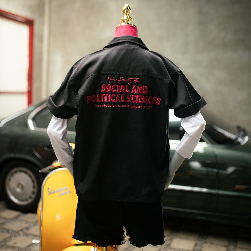 Jual Workshirt FISIP x Mine Project Hitam Pria Lengan Pendek | Kemeja ...