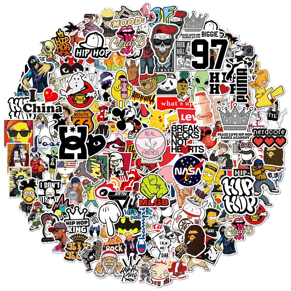 Jual 50pcs stiker hip hop super keren kedap udara dan tahan air cocok ...