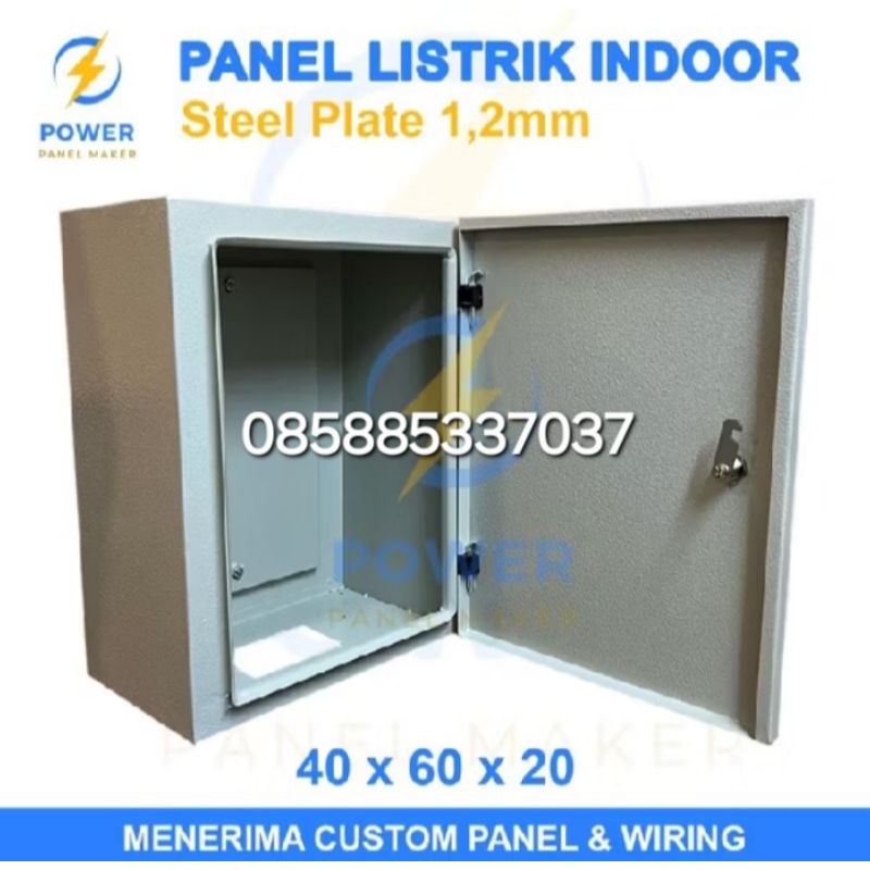 Jual Box Panel Listrik Indoor 60x40x20 SPHC 1.2mm RAL 7032 | Shopee Indonesia