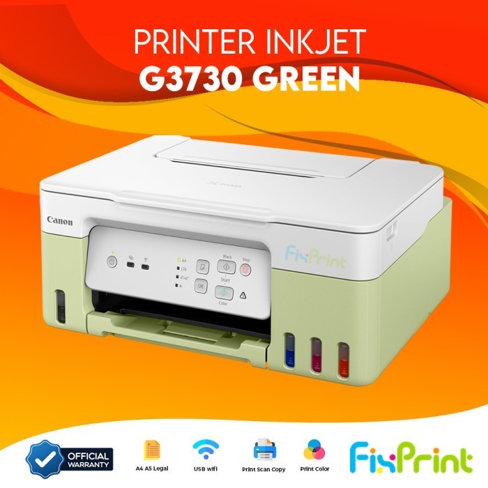 Jual Printer Canon PIXMA G3730 Green / Black WiFi Print Scan Copy All ...