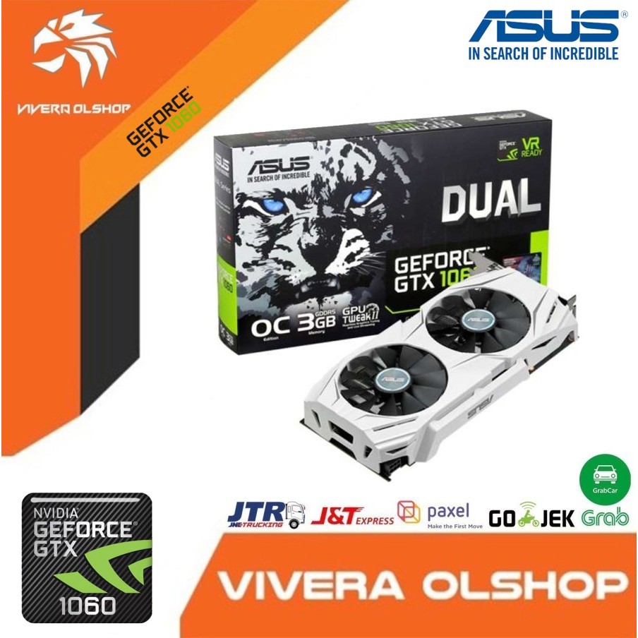 Jual VGA CARD NVIDIA ASUS GTX 1060 3GB 256BIT DDR5 GAMING (second ...