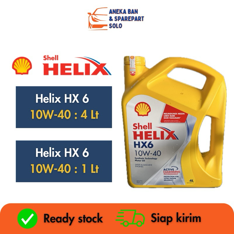 Jual SHELL HELIX HX6 10W-40 Oli Mobil (4 Lt & 1 Lt) | Shopee Indonesia