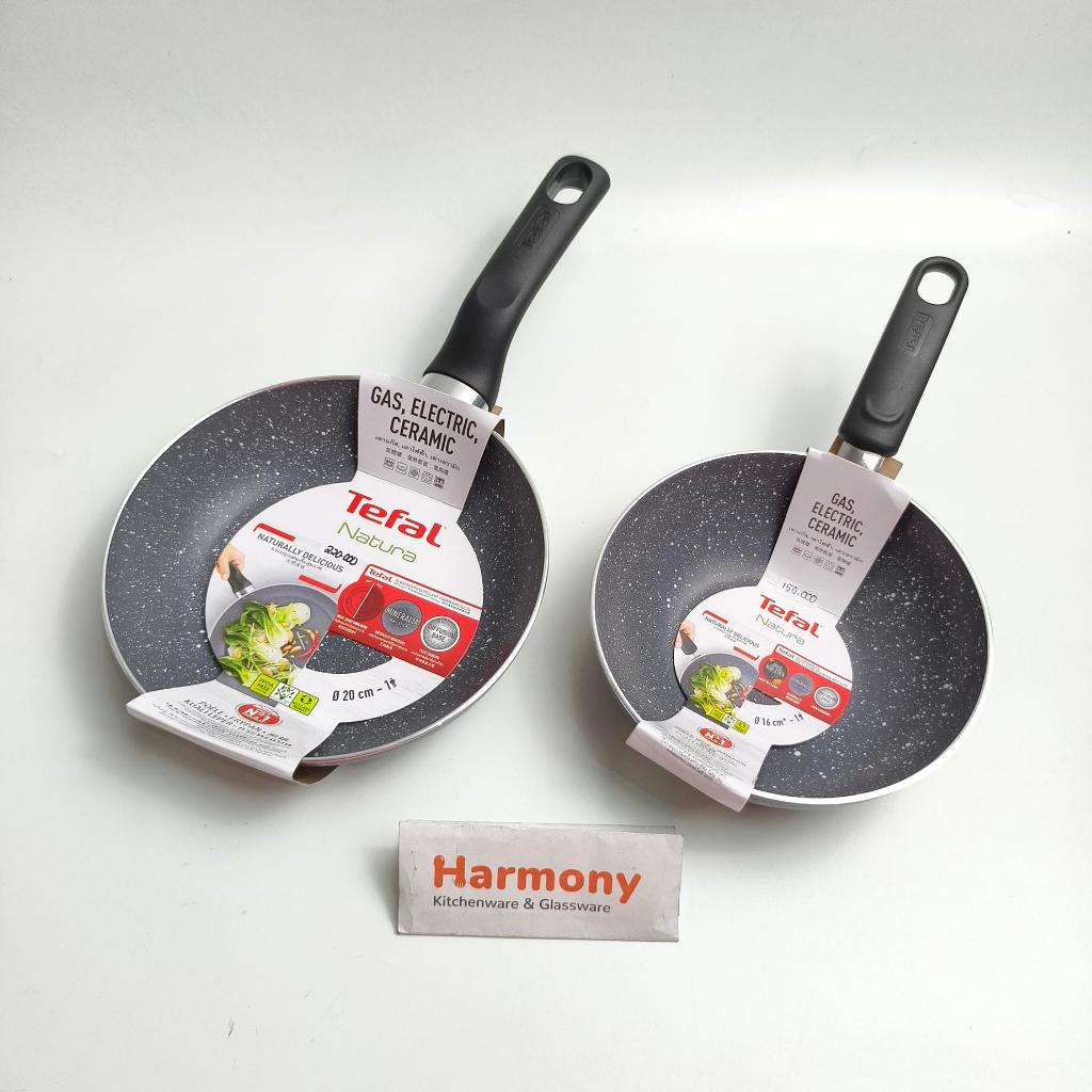 Jual Tefal Nature Wok Pan 16cm Fry Pan 20cm Nonstick Wajan Penggorengan Aluminium Anti Lengket ...
