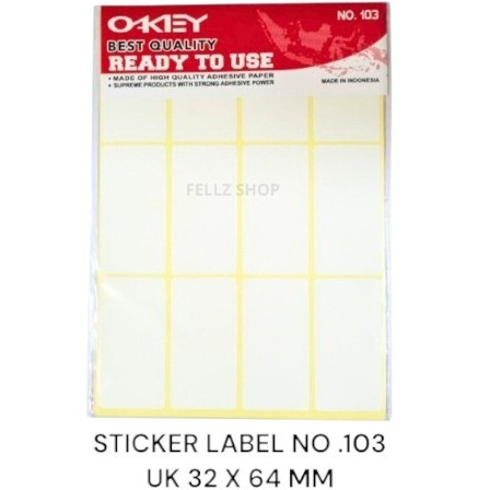 Jual Stiker Label Polos Putih Undangan 103 121 99 112 Sticker Polos ...
