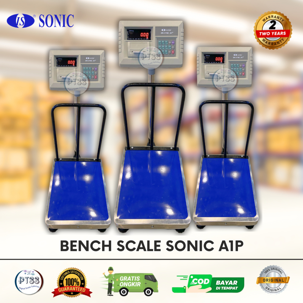 Jual Timbangan duduk Printer Sonic A1P Kapasitas 150kg / Timbangan Duduk Digital Printer SONIC ...