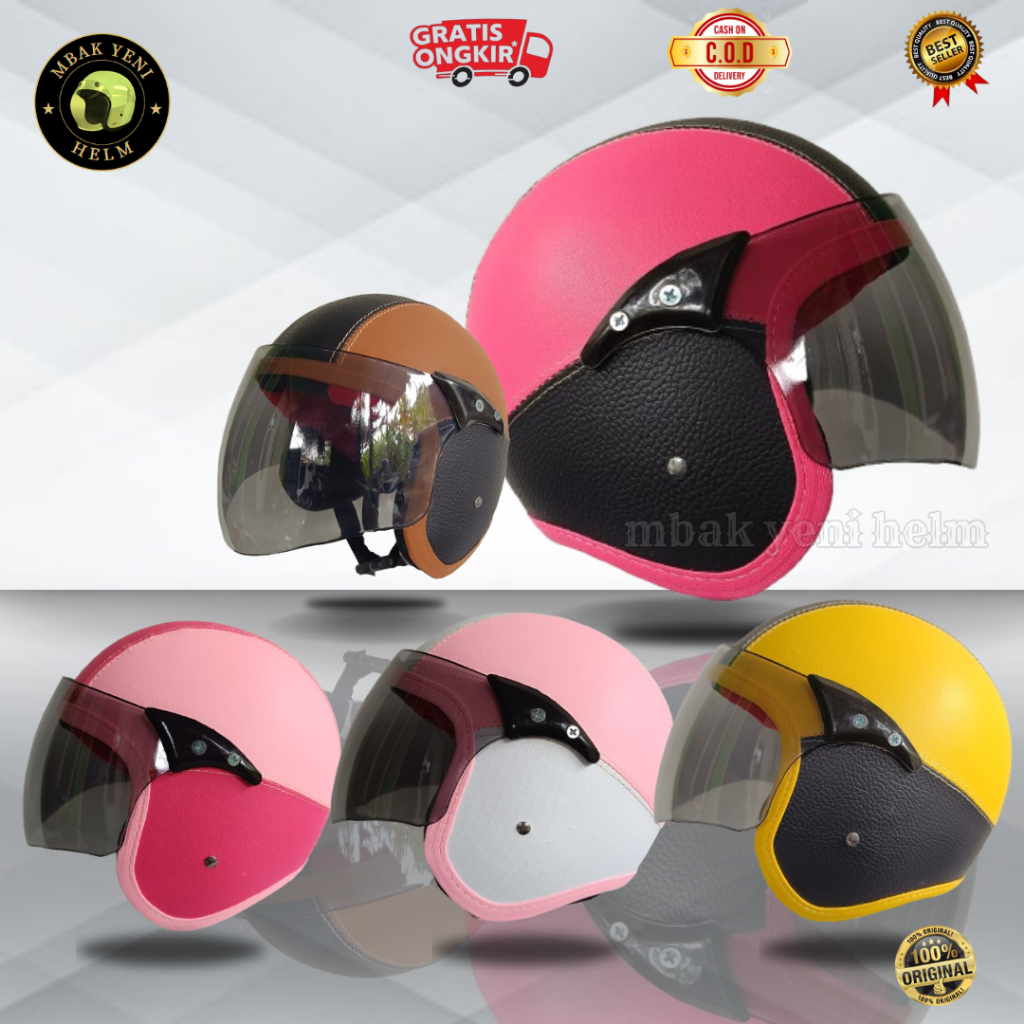 Jual HELM ANAK HALF FACE - HELM ANAK RETRO POLOS USIA 2 3 4 5 6 7 TAHUN ...
