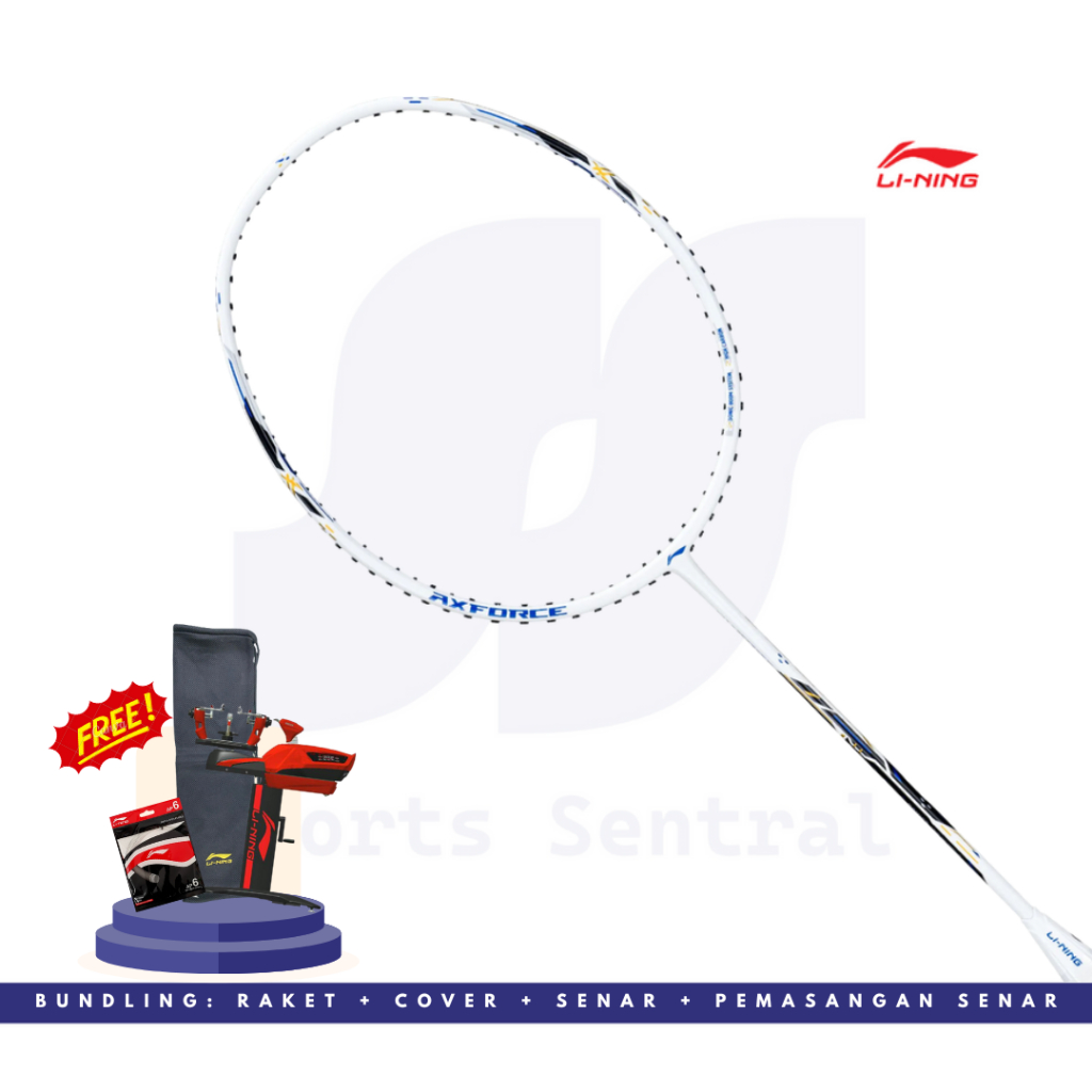 Jual Li-Ning Raket Badminton Axforce Blast 5U Free Cover + Senar + Jasa ...