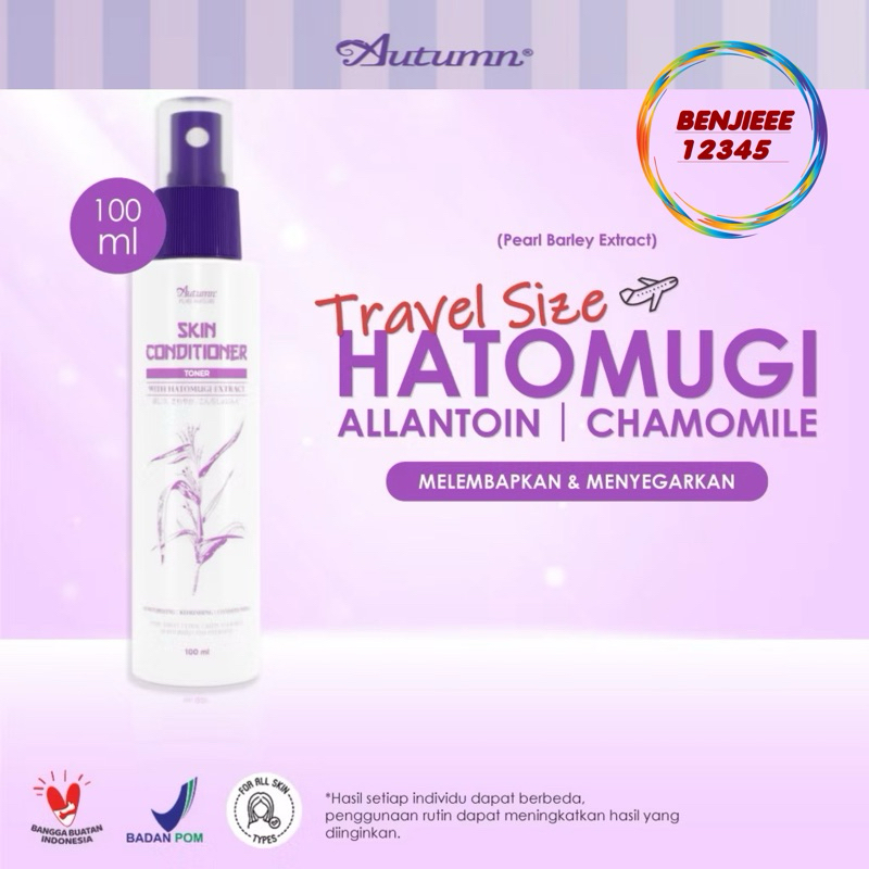 Jual (100ml) Autumn Toner Skin Conditioner with Hatomugi Extract 100ml ...