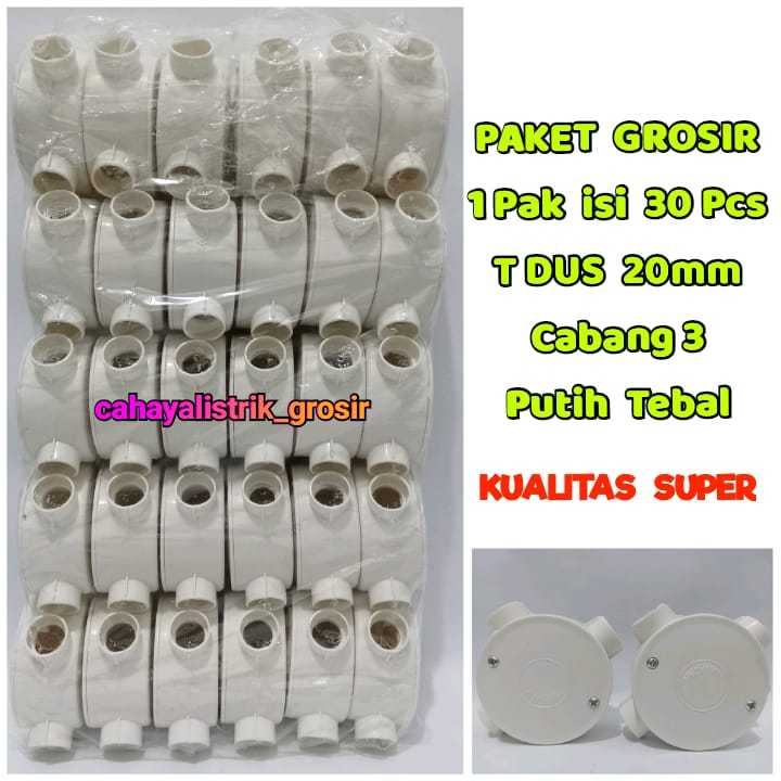 Jual Paket GROSIR 1 Pak isi 30Pcs TDUS Putih TebaLT DUS CONDUIT CABANG ...
