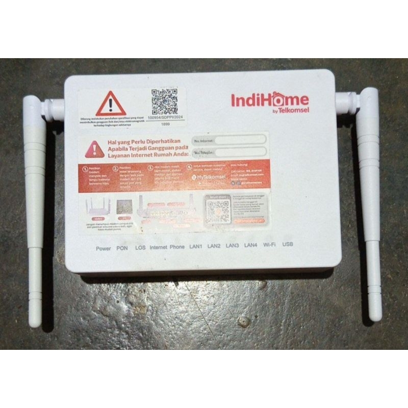 Jual MODEM BEKAS ONT ZTE ZXHN F672Y PORT BIRU + ADAPTOR | Shopee Indonesia