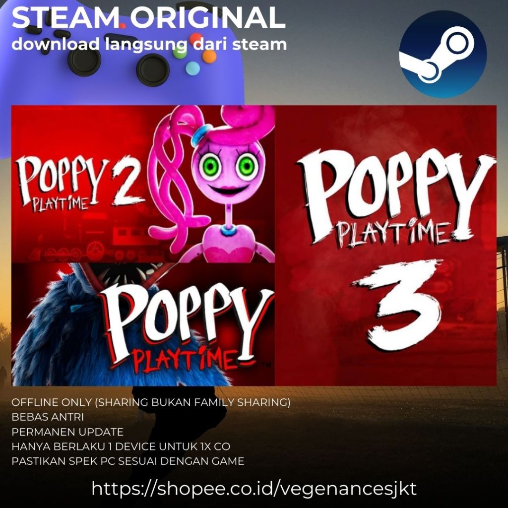Jual 3TDN Poppy Playtime Chapter 1 2 3 Pc Game Sharing Original ...