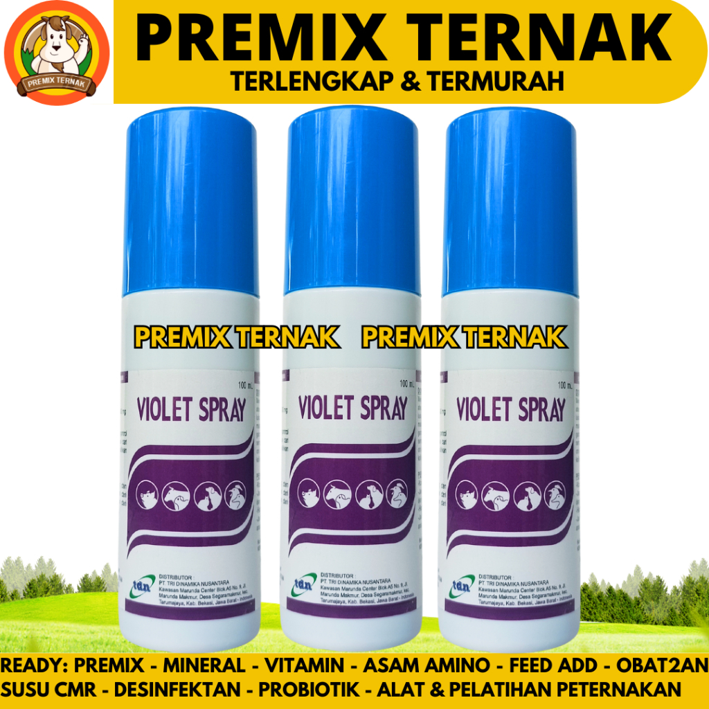 Jual VIOLET SPRAY 100ML - Obat Luka Hewan Semprot Anti Infeksi Ternak ...