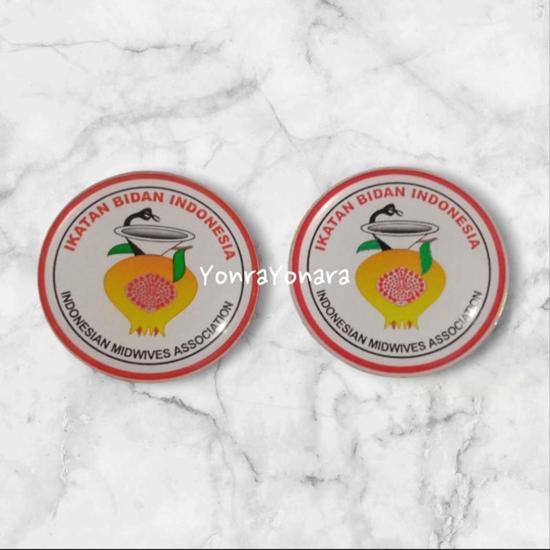 Jual Perlengkapan Pin Ikatan Bidan Indonesia Lencana IBI Bulat 3cm Logo ...