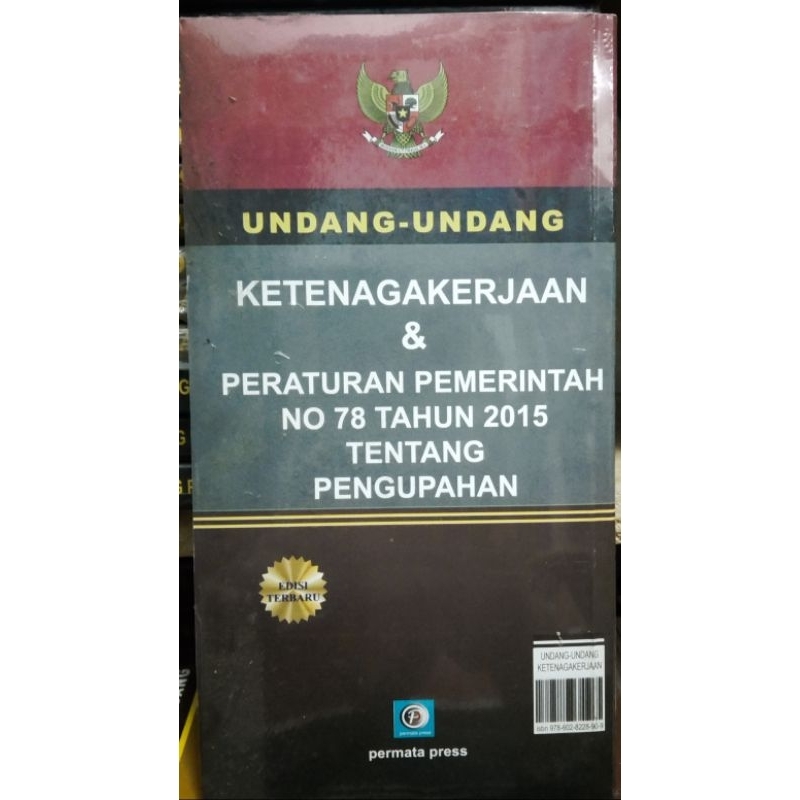 Jual Original Undang Undang No 13 Tahun 2003 Tentang Ketenagakerjaan ...