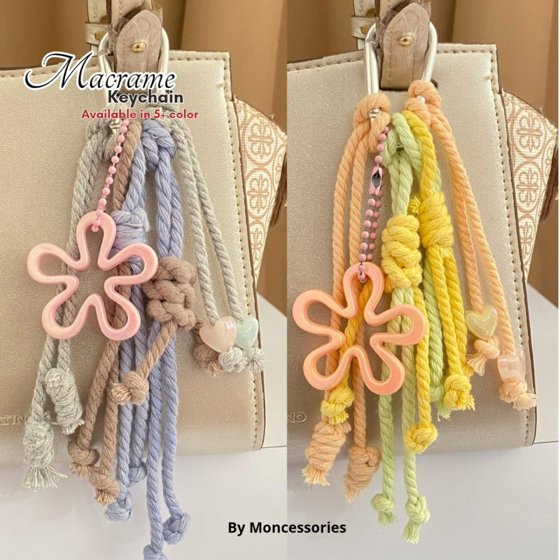 Jual Gantungan Tas Tali Ikat Macrame/ Bag Charm Tali Macrame Rumbai ...