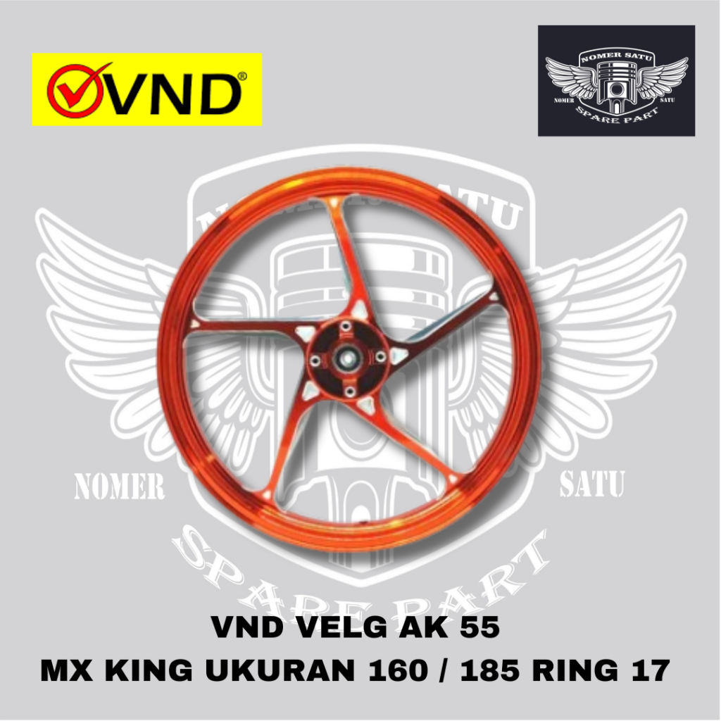 Jual VND RACING VELG PELG TIPE AK 55 YAMAHA MX KING UKURAN 160 185 RING 17 ORIGINAL VND 100% ...
