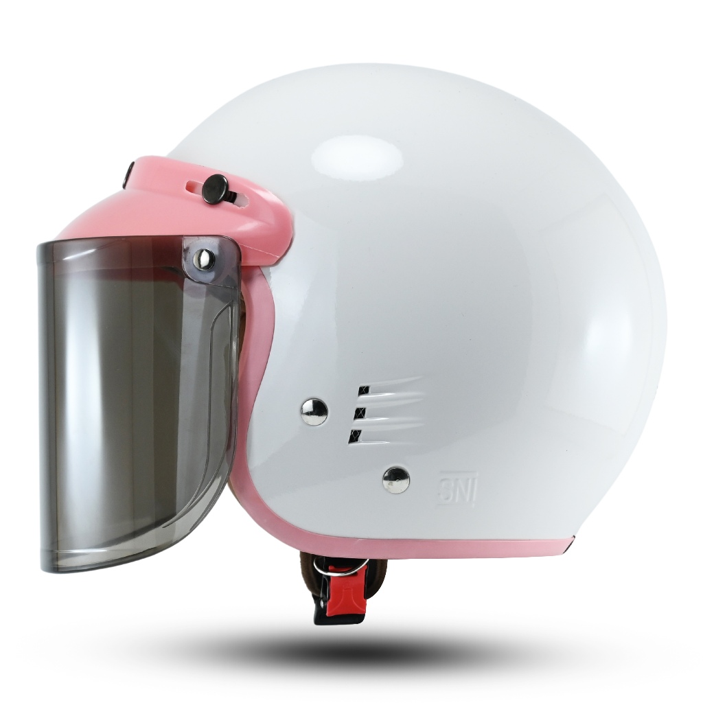 Jual Helm Bipplast Bogo Cewek Retro LUMINOS Hijab Friendly Half Face ...