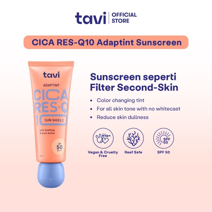 Jual AS Tavi CICA RES-Q10 Sunscreen Spf50 Pa++++ AdapTint Sun Shield 40 ...