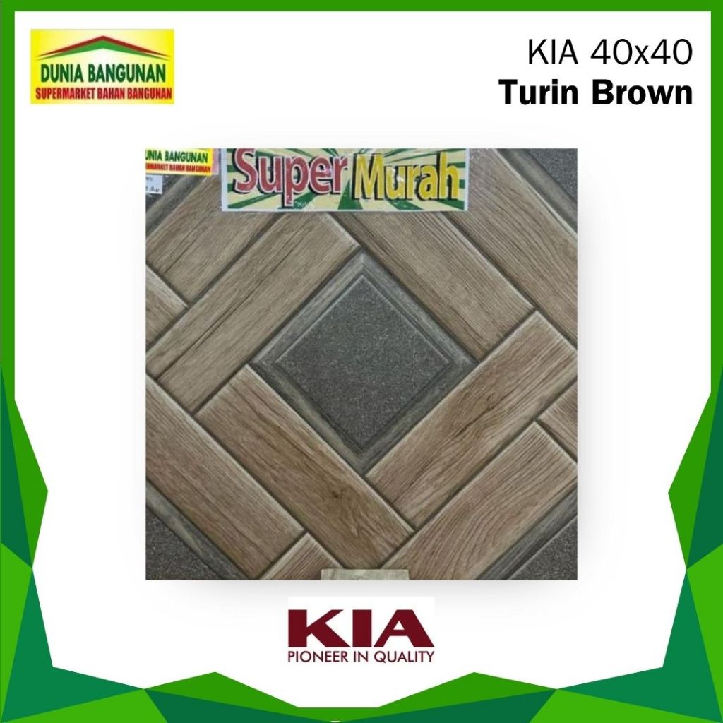 Jual Keramik KIA Turin Brown 40x40 Keramik Lantai | Shopee Indonesia