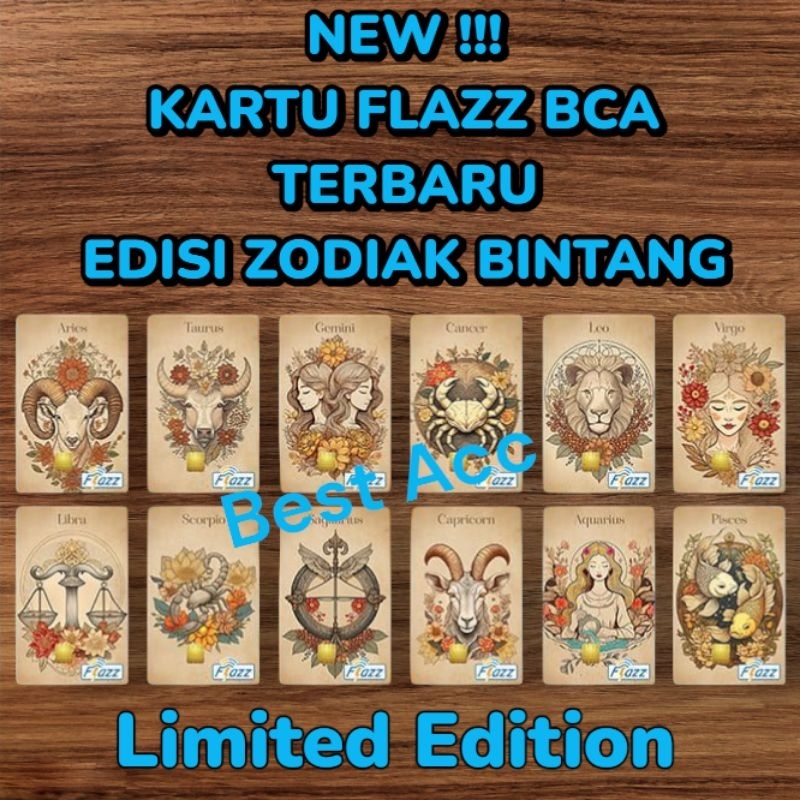 Jual Kartu Etoll Flazz BCA Limited Edition Zodiac Bintang Super Keren ...