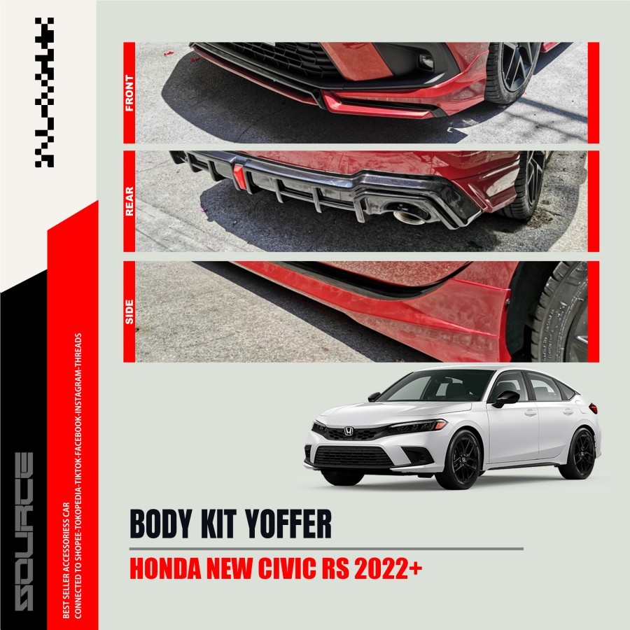 Jual BODY KIT YOFER - BODYKIT HONDA NEW CIVIC SEDAN RS FE 2022 ...
