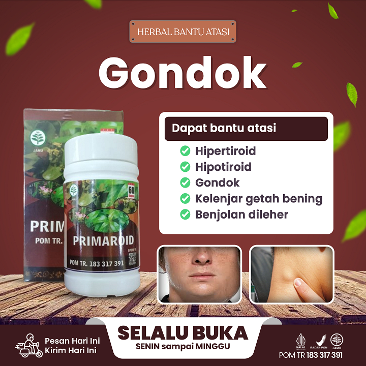 Jual PRIMAROID Obat Benjolan di Leher Tiroid Hipertiroid Hipotiroid ...