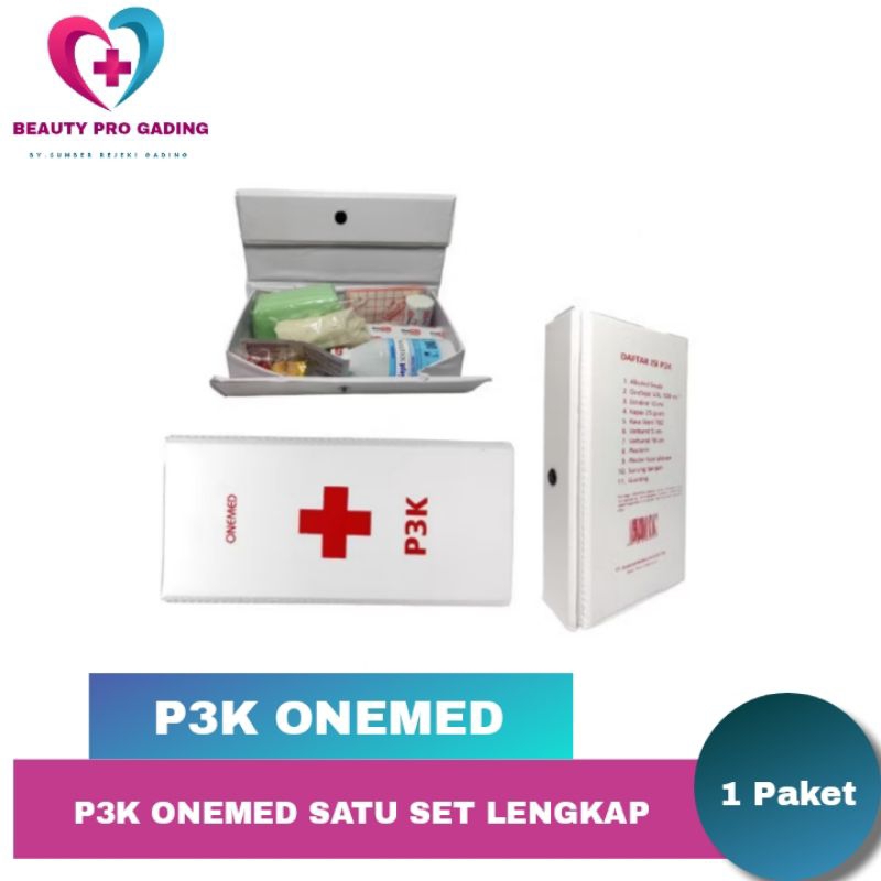 Jual Onemed Kotak Obat P3K Portable lengkap isi 10 item/jenis | Shopee ...