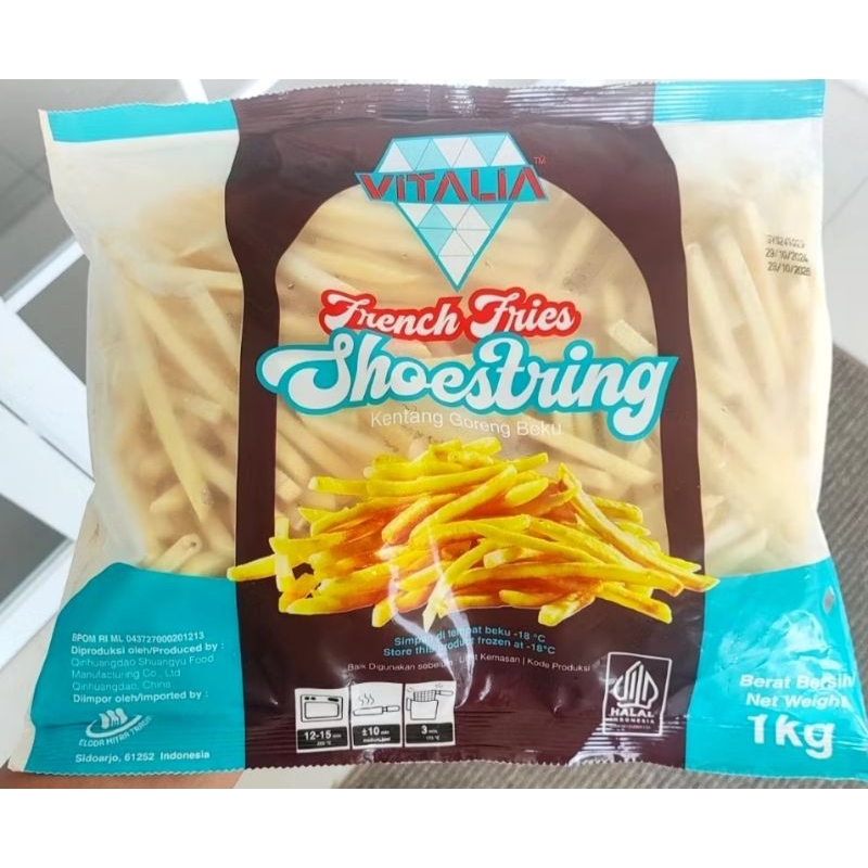 Jual Kentang Shoestring Kentang Goreng Frozen French Fries Kemasan 1 Kg 1Kg | Shopee Indonesia