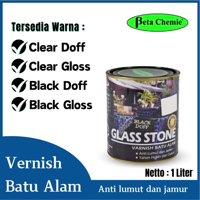 Jual Varnish Batu Alam Anti lumut tahan cuaca Glass Stone 1 liter ...