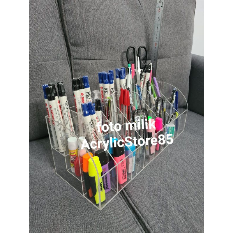 Jual Acrylic XT tempat (display) pulpen/pensil/ATK (3 tingkat) 24kotak ...