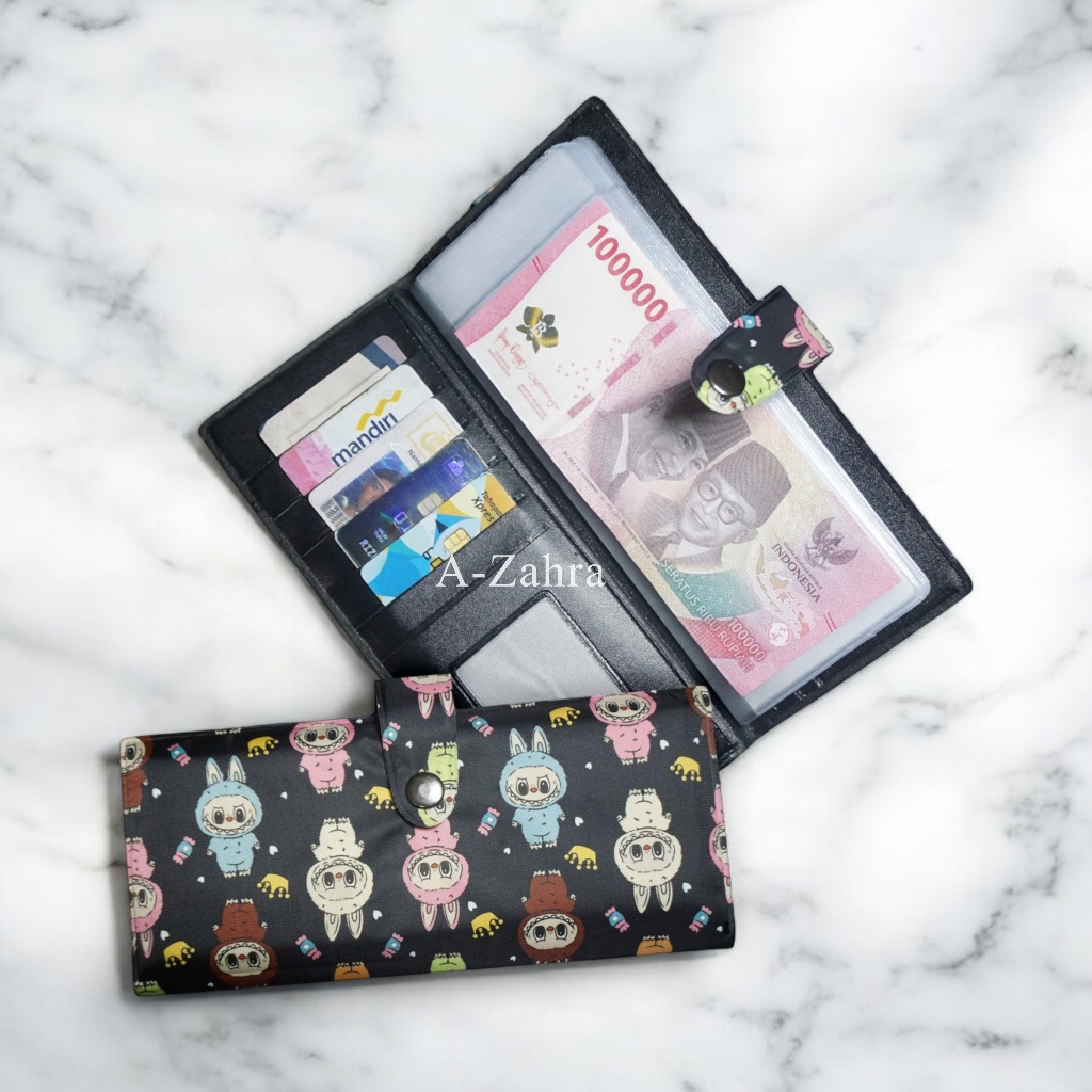 Jual A-ZAHRA 048 DOMPET BUDGETING MOTIF / DOMPET KEUANGAN LABUBU DAN ...
