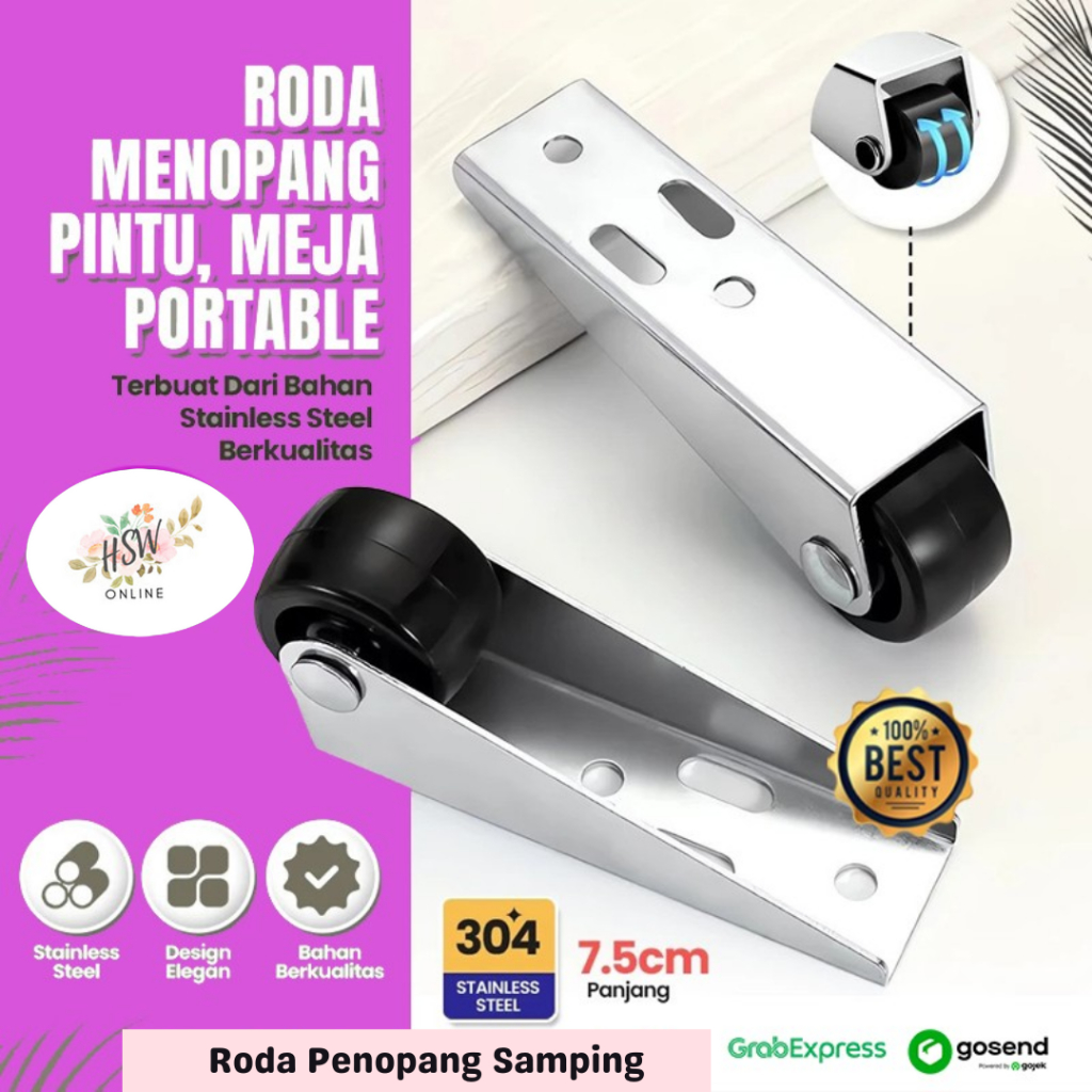 Jual Roda Geser Pintu Lemari Sliding Roda Mini Penopang Bawah Samping ...