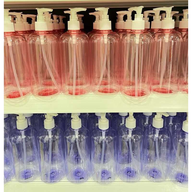 Jual BOTOL PUMP PLASTIK 500ML PINK UNGU/BOTOL SABUN CAIR/BOTOL ISI ...