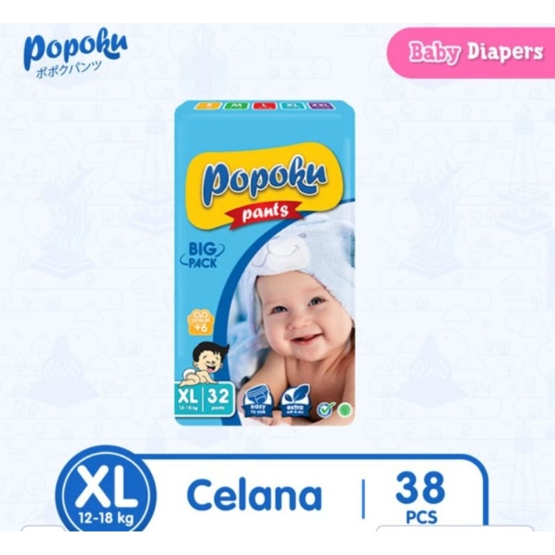 Jual POPOKU PANTS popok bayi celana Extra isi size M/L/XL/XXL | Shopee ...