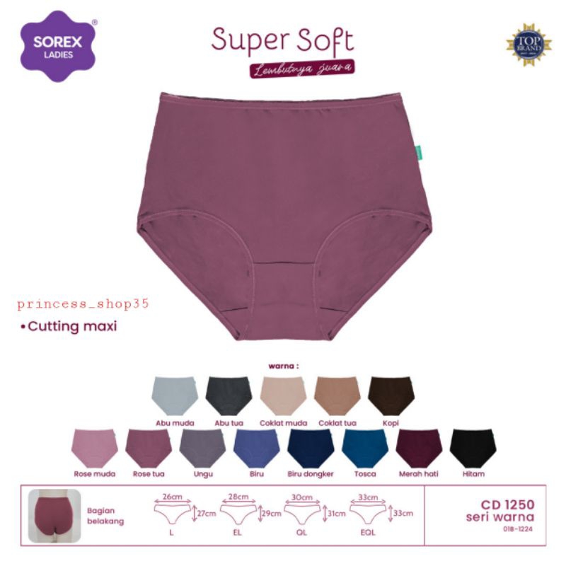Jual Sorex CD Celana Dalam Wanita Super Soft 1250 Jumbo | Shopee Indonesia