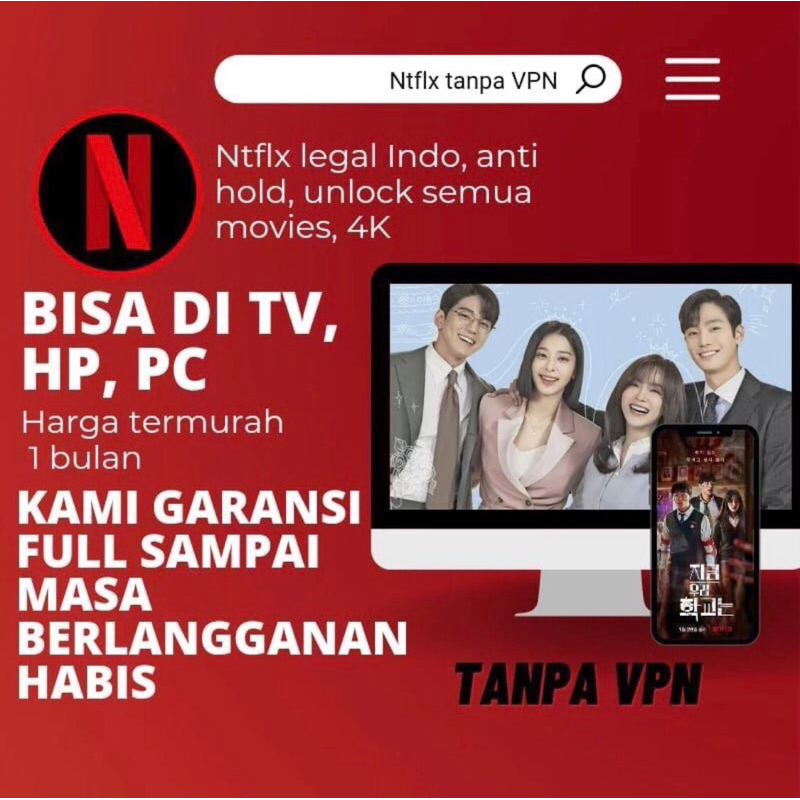 Jual NETFLIXXX PRIVATEE 1 BULAN PREMIUMMEEE UHD 4K TANPA VPN PUAS ANTI HOLD FULL GARANSI DIJAMIN ...
