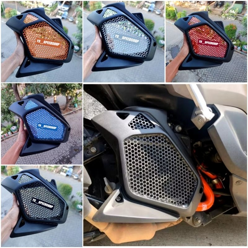 Jual Tutup cover radiator motif jaring hexagonal yamaha ( nmax old/new ...