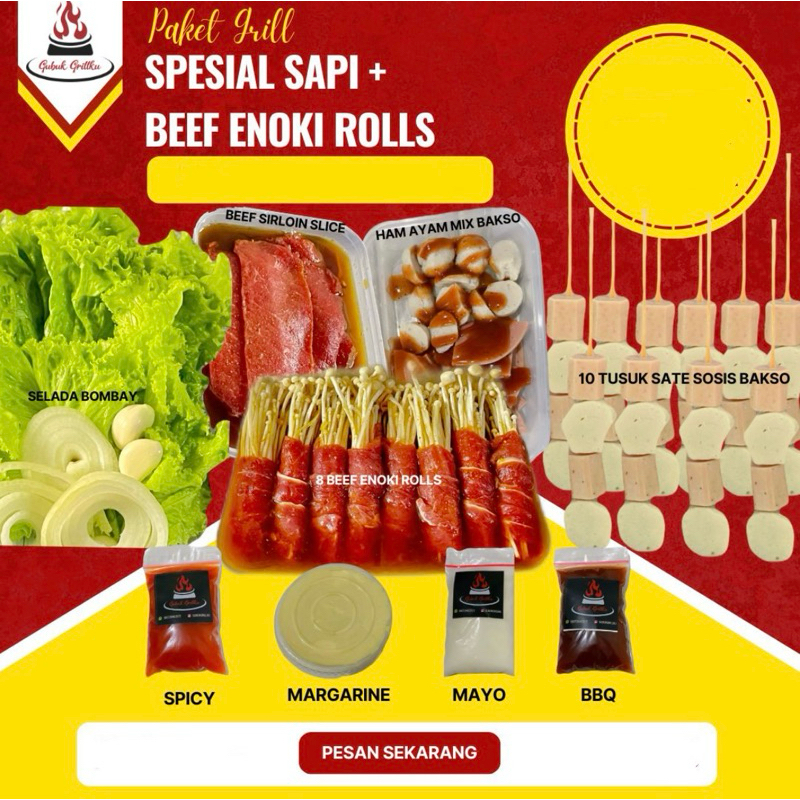 Jual PAKET SPECIAL SAPI + BEEF ENOKI (PAKET BBQ || PAKET GRILL ...