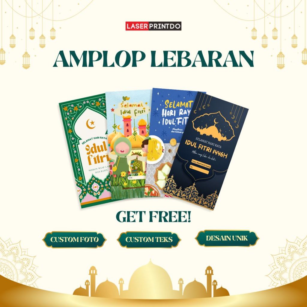 Jual Amplop Lebaran Custom (Isi 10 Pcs) Amplop Idul Fitri Besar Uang ...