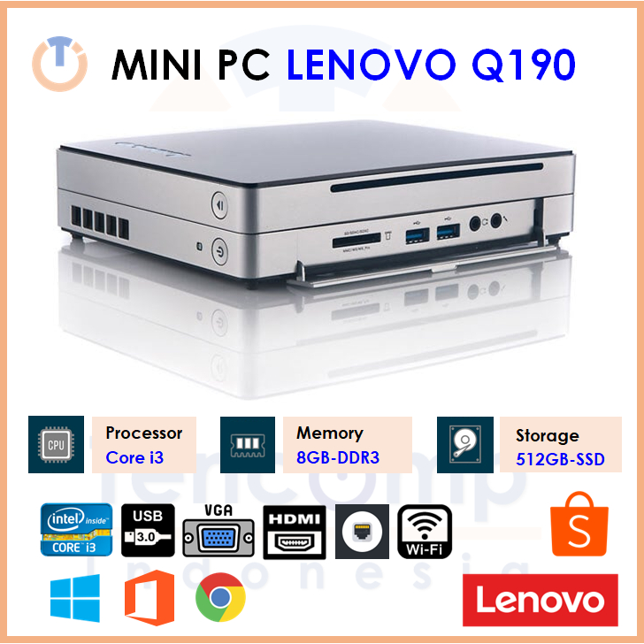 Jual [Like New] Mini PC Lenovo Q190 Core i3 8GB | SSD 256GB | Shopee ...