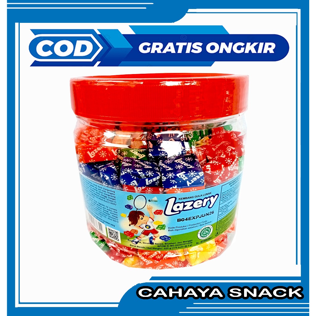 Jual PERMEN LAZERY / PERMEN SUGUS TOPLES ISI 175 PCS / netto 525 Gram ...