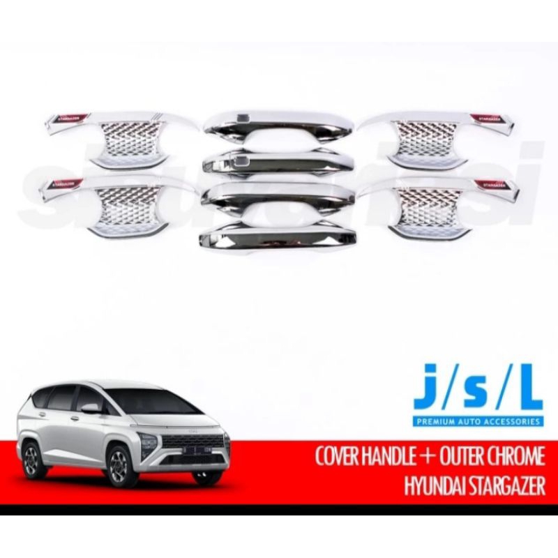 Jual paket outer handle pintu chrome hyundai stargazer | Shopee Indonesia
