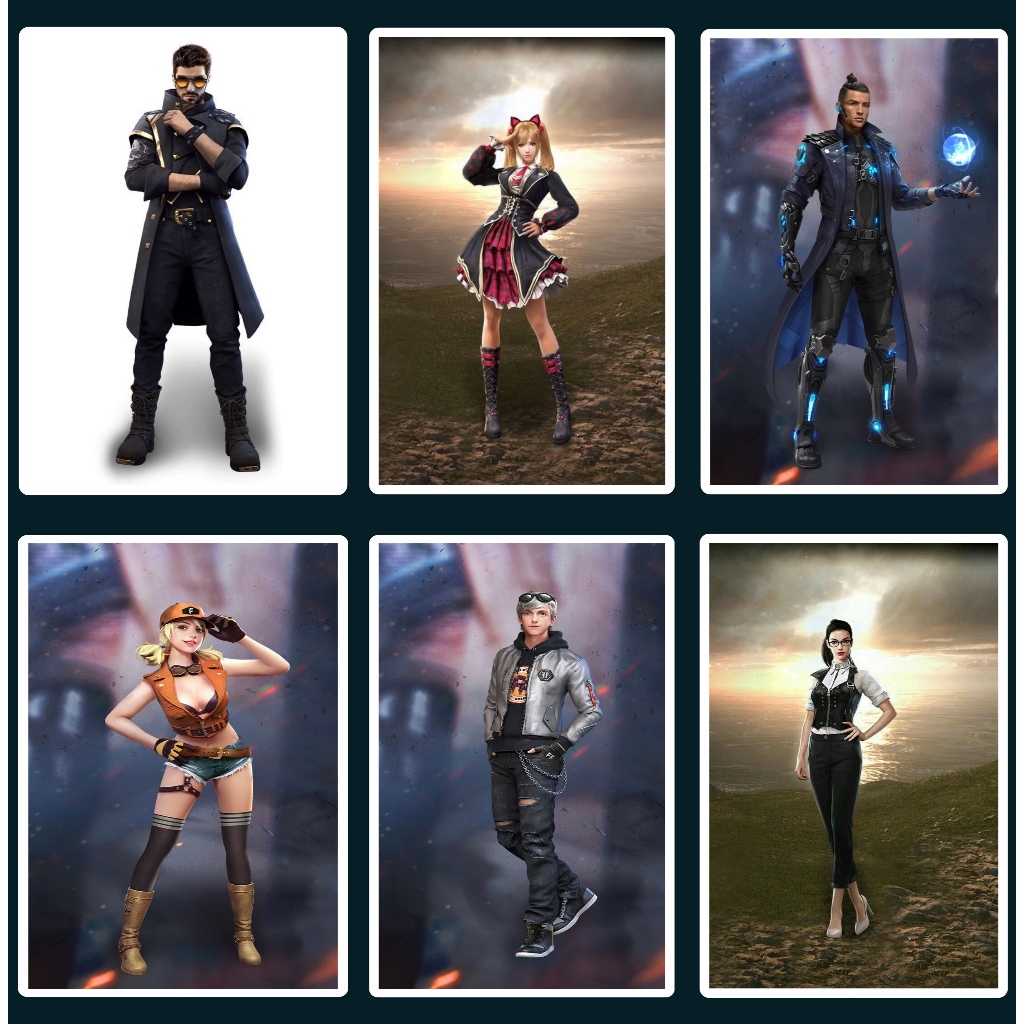 Jual CETAK STIKER POSTER KARAKTER FREE FIRE POSTER FF | Shopee Indonesia