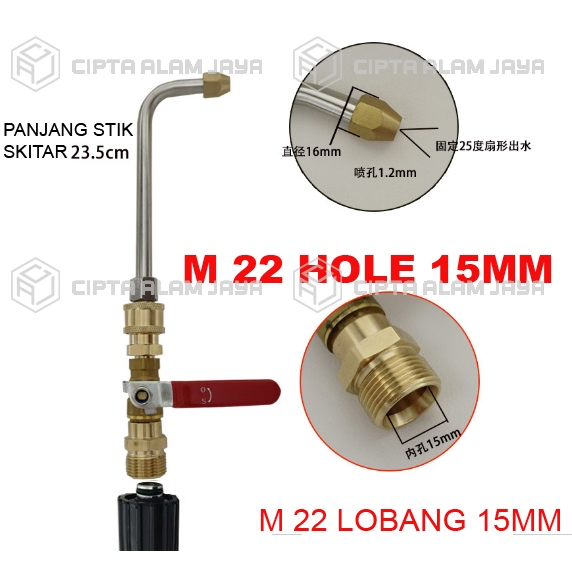 Jual STOP SETOP KRAN KERAN VALVE QUICK RELEASE STEAM SETIM STIM GUN JET M22 x 15 | Shopee Indonesia