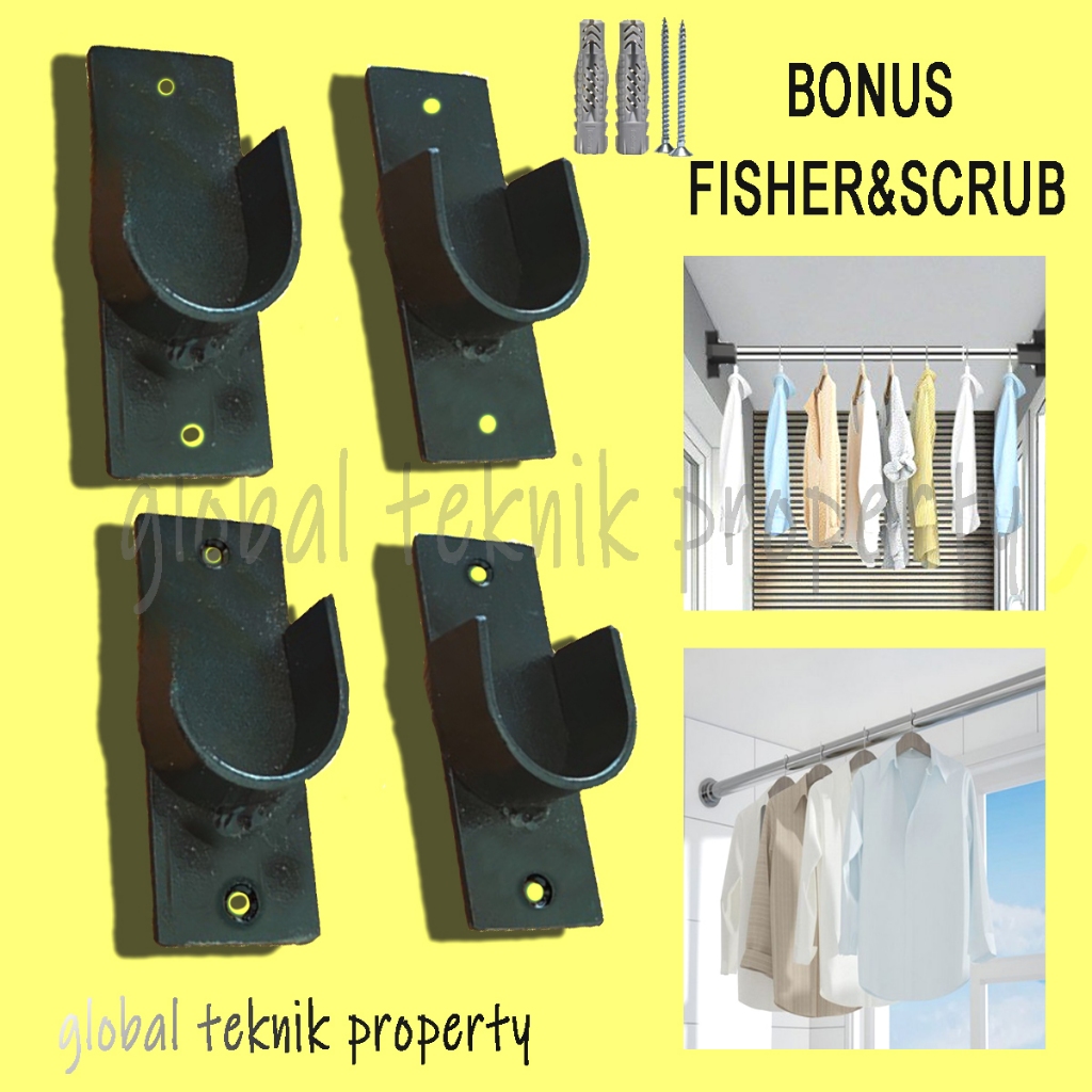 Jual Besi Bracket Penyangga Tiang Jemuran Bracket Penyangga Tiang ...