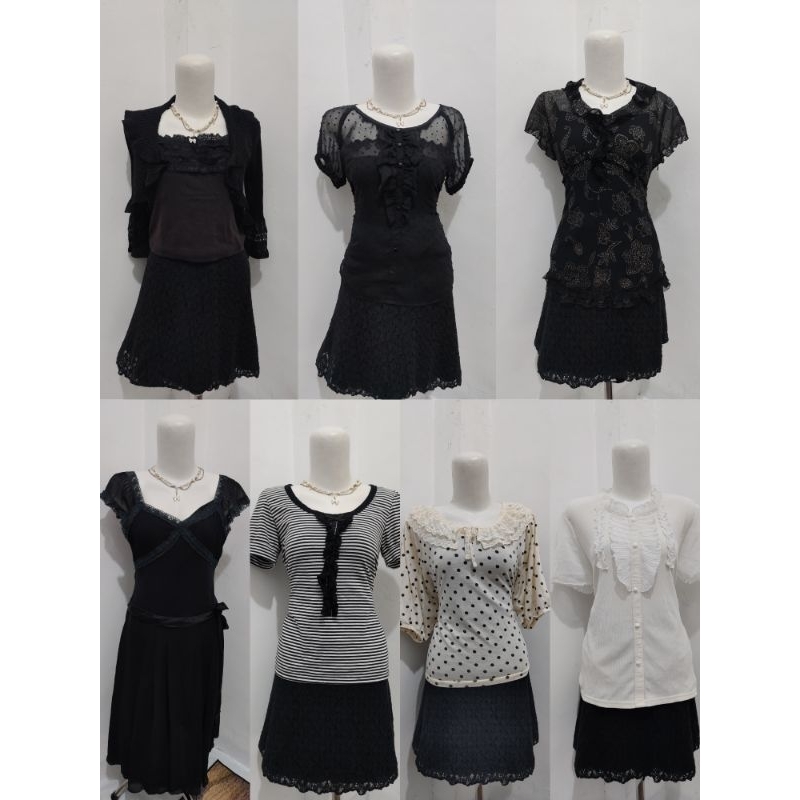 Jual once.uponathriftt | Baju Thrift Vintage Coquette fairy core gothic ...