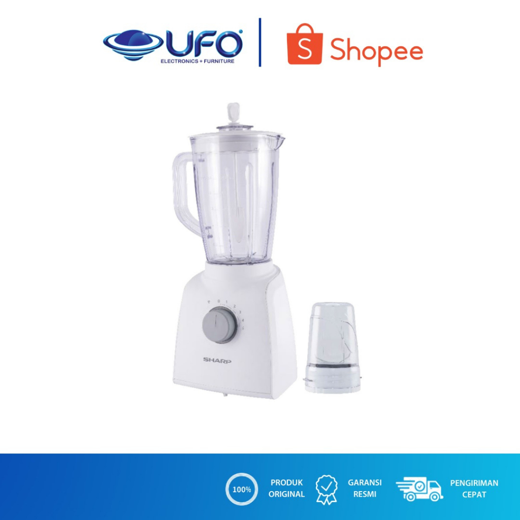 Jual SHARP BLENDER PLASTIK 1.5L 350W EM151P-WH (WHITE) | Shopee Indonesia