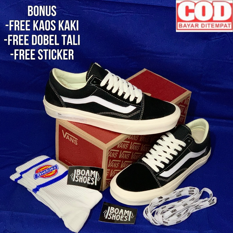 Jual Sepatu Old Skool Black White | Sneakers Oldskool Hitam Putih OSBW ...