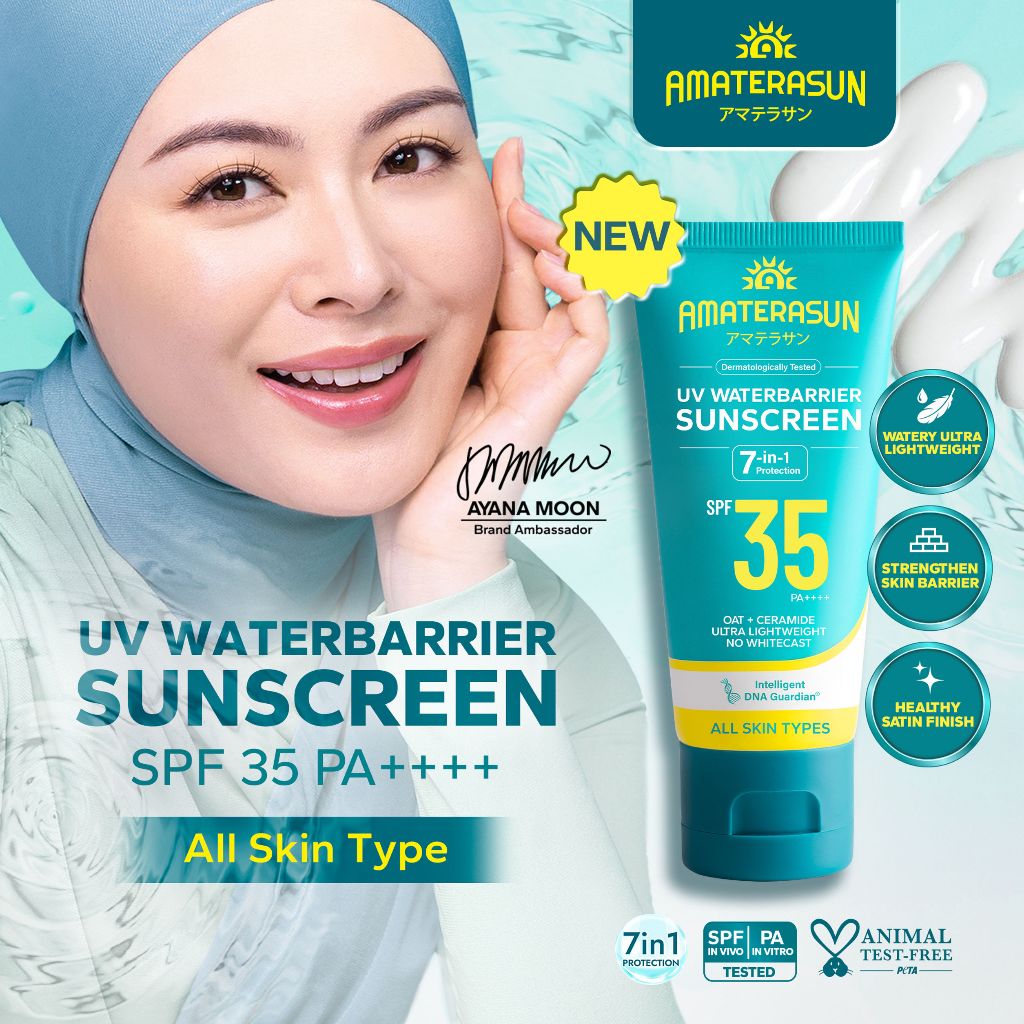 Jual AMATERASUN [REAL SPF CERTIFIED] UV WaterBarrier SPF 35 PA++++ - SUNSCREEN WUDHU FRIENDLY ...